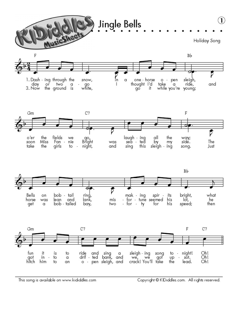 Music Sheet Jingle Bells | PDF
