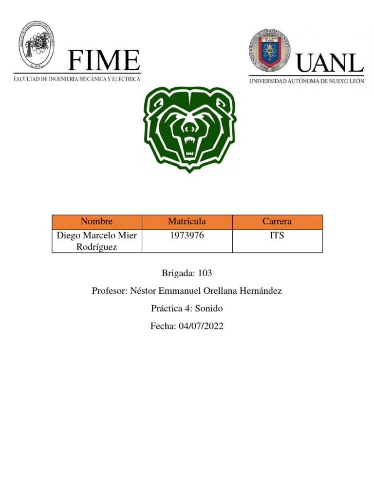 Reporte Practica 4 LAB FISICA II | PDF | Sonido | Olas