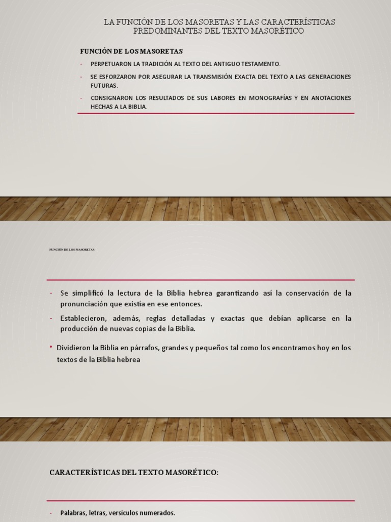La Función de Los Masoretas y Las Características | PDF