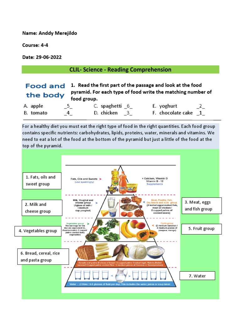 Food Pyramid Word | PDF | Foods | Nutrients