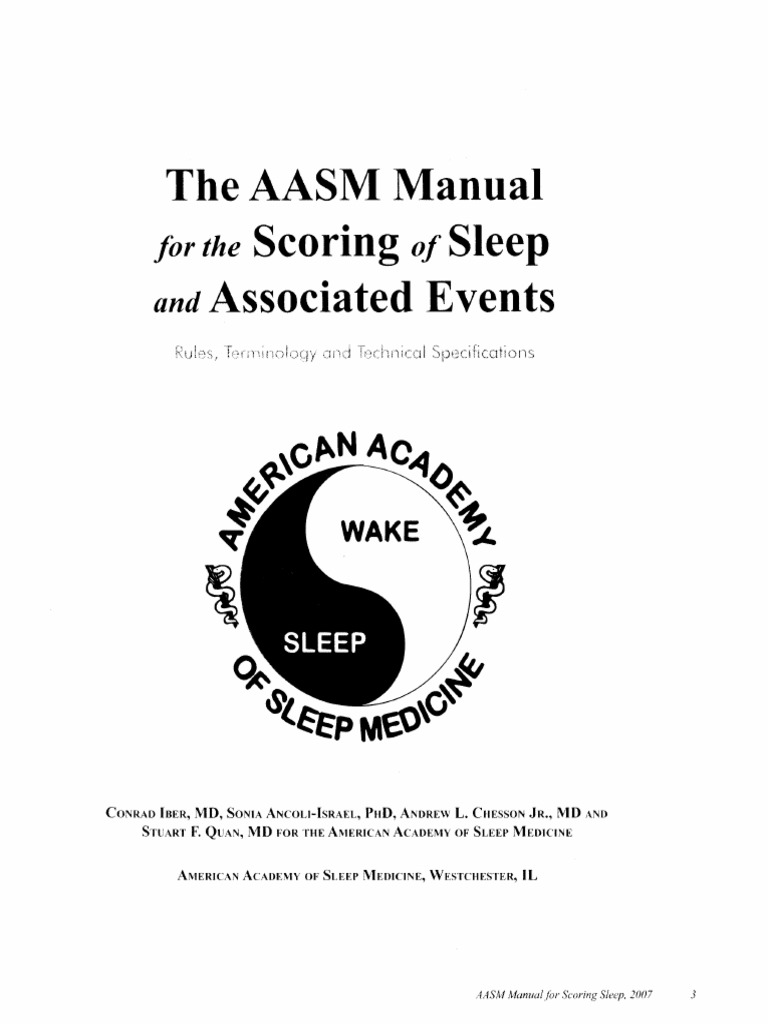 The AASM Manual For Scoring of Sleep and Associated Events 2007 | PDF