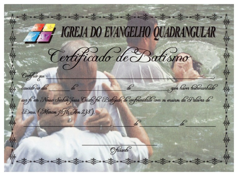 CERTIFICADO BATISMO Original | PDF
