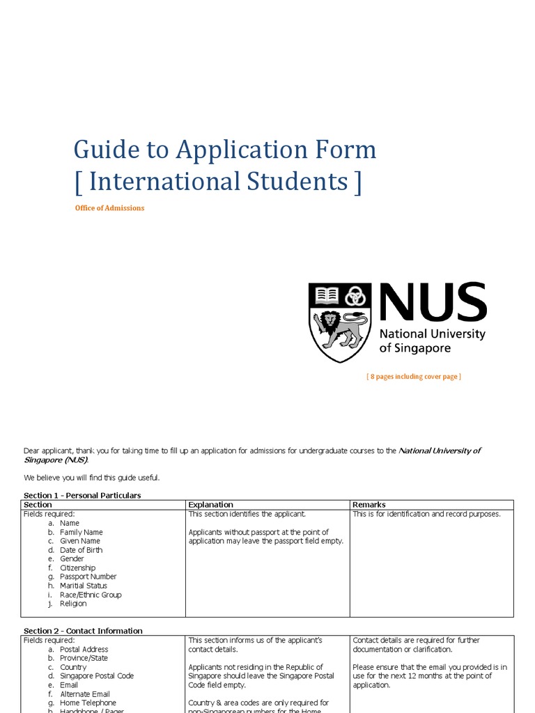 NUS Application Guide Cat D | PDF | Career & Growth | Business