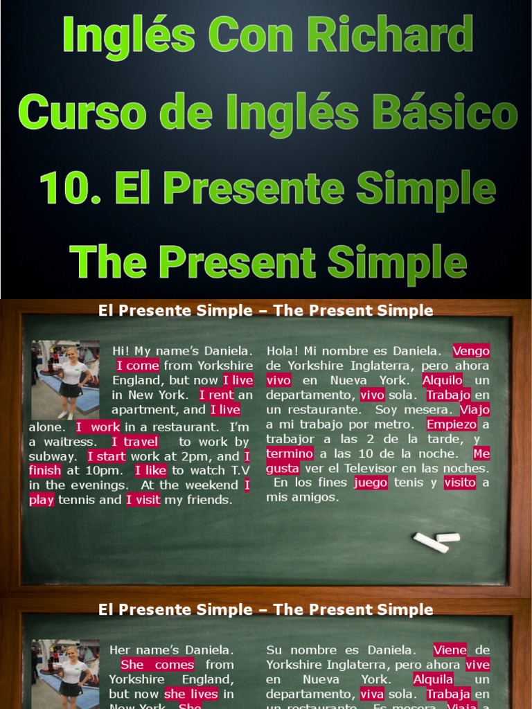 10 Ingles Basico El Presente Simple | PDF