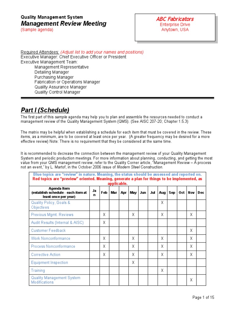Sample Management Review Form Fabricators | PDF | Quality Management ...