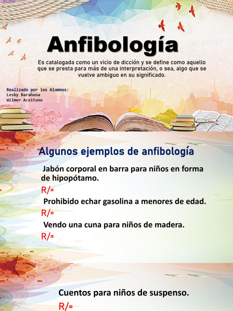 Anfibología | PDF | Artes del Lenguaje y Comunicación | Estudios de ...