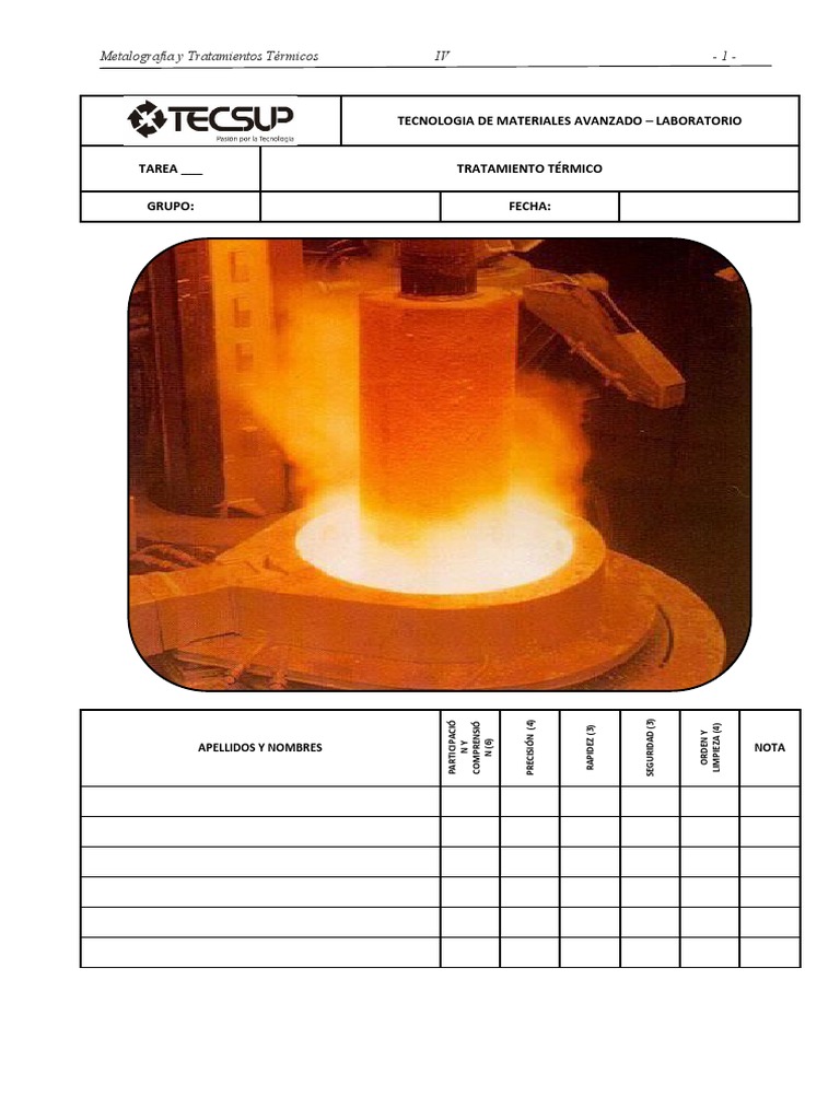 Tratamiento Térmico | PDF | Tratamiento a base de calor | Acero