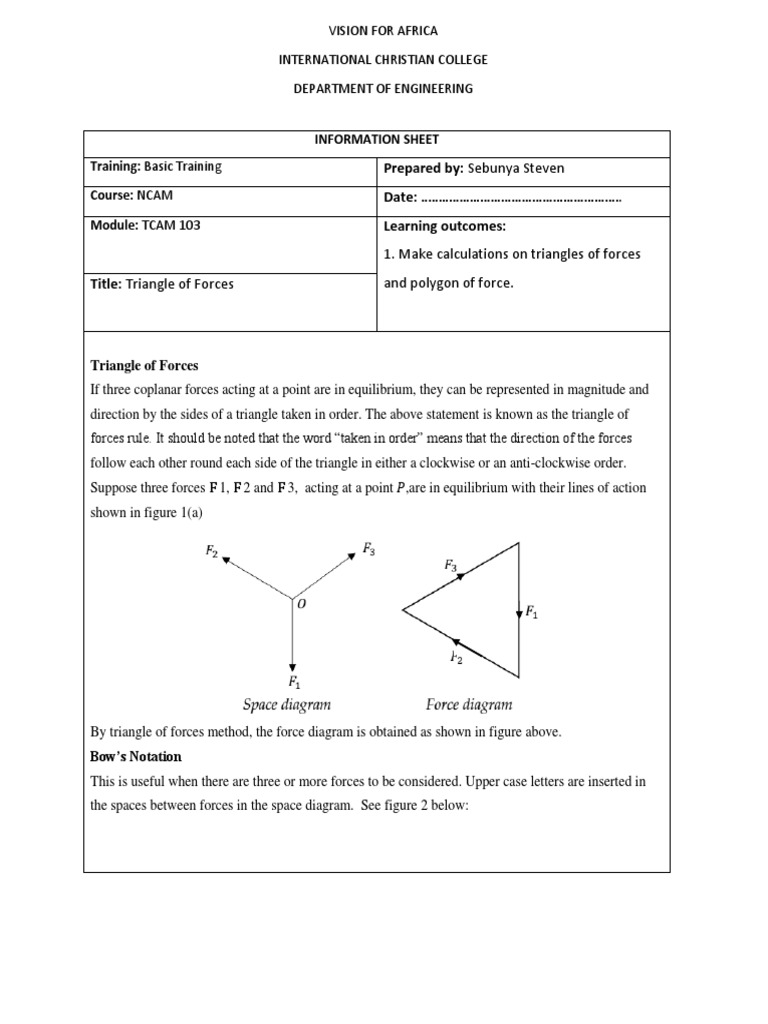 2 Triangles of Force | Download Free PDF | Force | Triangle