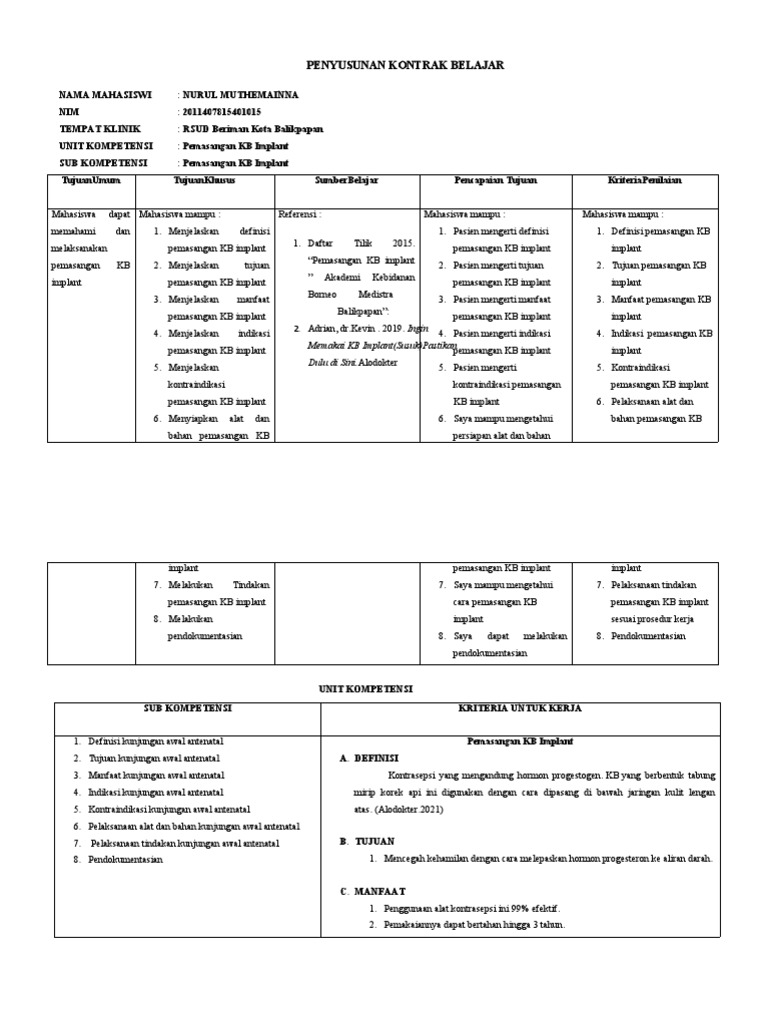Pemasangan KB Implan yang Tepat | PDF