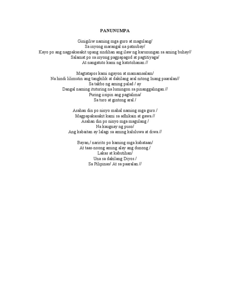 PANUNUMPA | PDF