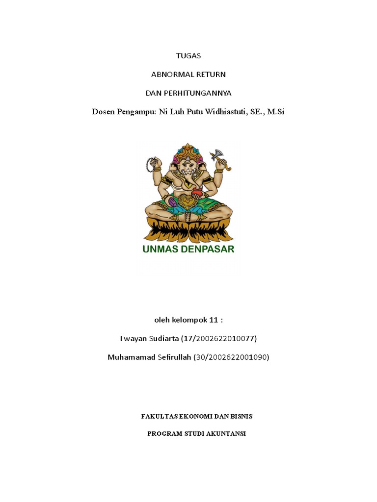 Perhitungan Abnormal Return dalam Investasi | PDF