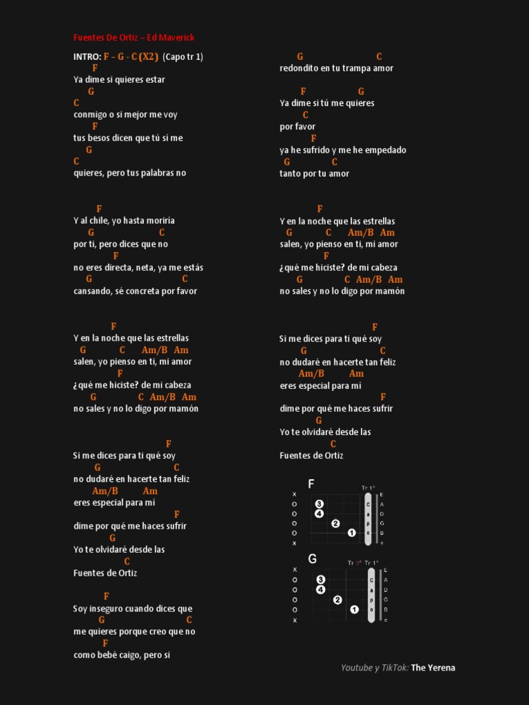Fuentes de Ortiz - Ed Maverick (Acordes) | PDF