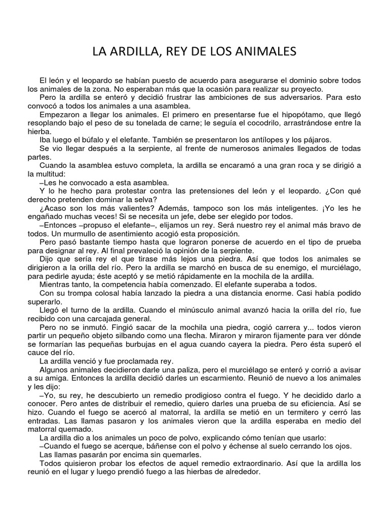 Lectura La Ardilla | PDF | León