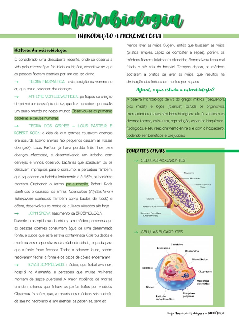 1 - Introdução A Micro - 1 | PDF | Microrganismo | Bactérias
