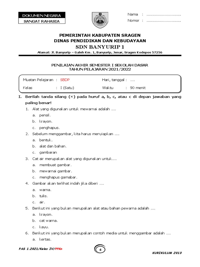 SBDP Pas KLS 1 | PDF