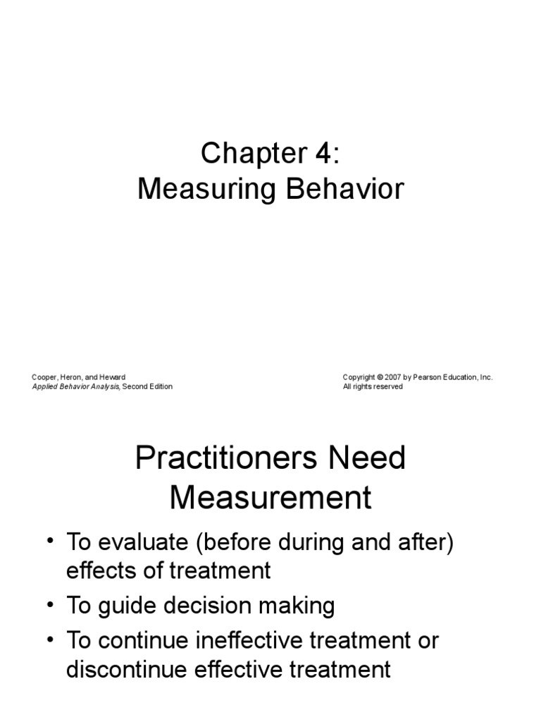 Measuring Behavior: Cooper, Heron, and Heward All Rights Reserved | Download Free PDF | Time ...