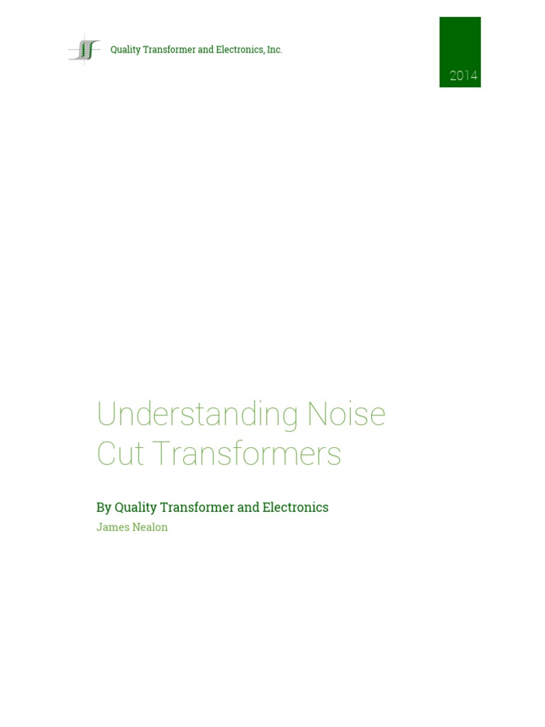 Understanding Noise Cut Transformers | PDF | Electromagnetic ...