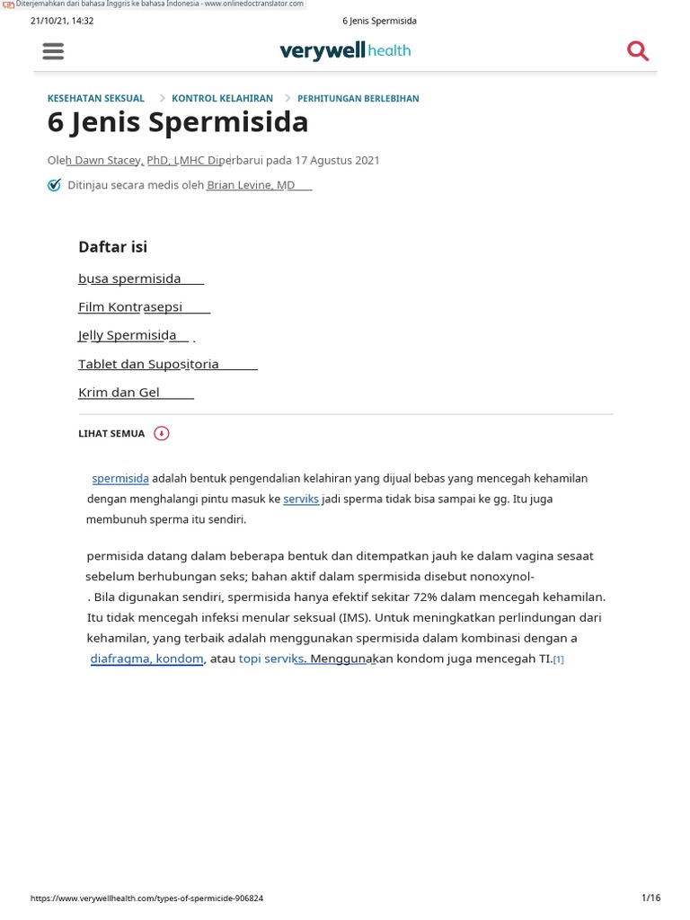 The 6 Types of Spermicide - En.id | PDF