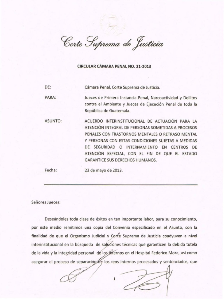 Circular (CP) 21-2013 - Medidas de Seguridad y Acuerdo Inst | PDF ...