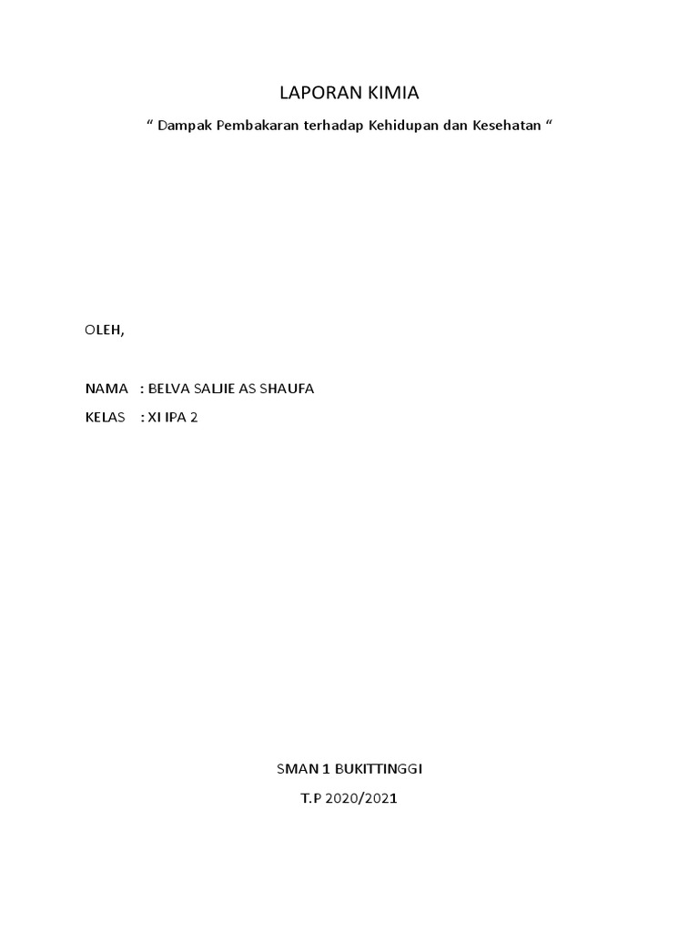 Laporan Kimia Belva | PDF