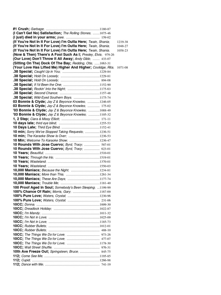 SongBook first | PDF | Songs | Singles