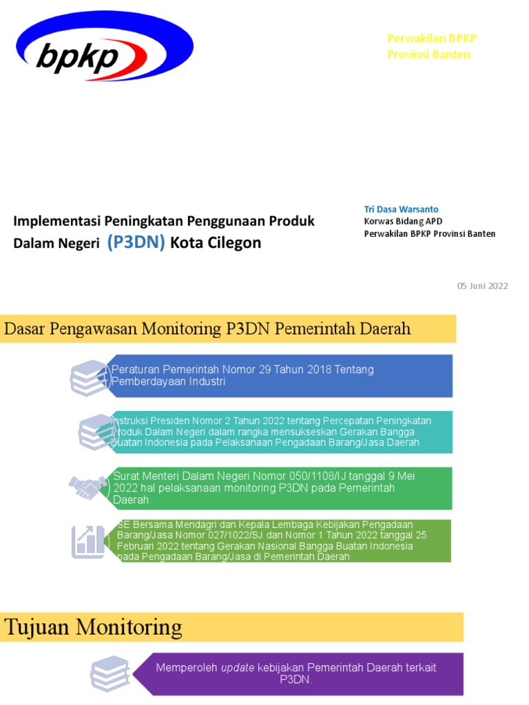 Presentasi Sosialisasi-Bimtek P3DN | PDF