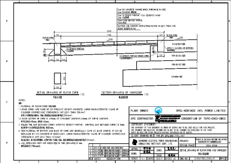 Pur-Epc-Drg-Ddd-Z0104-0007 - 0 - Detail Drawing of Flush Curb and ...