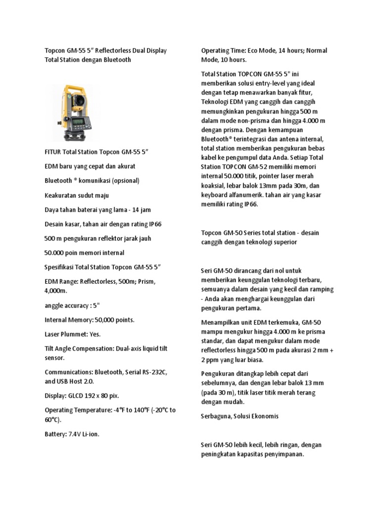 Topcon GM - 55 | PDF