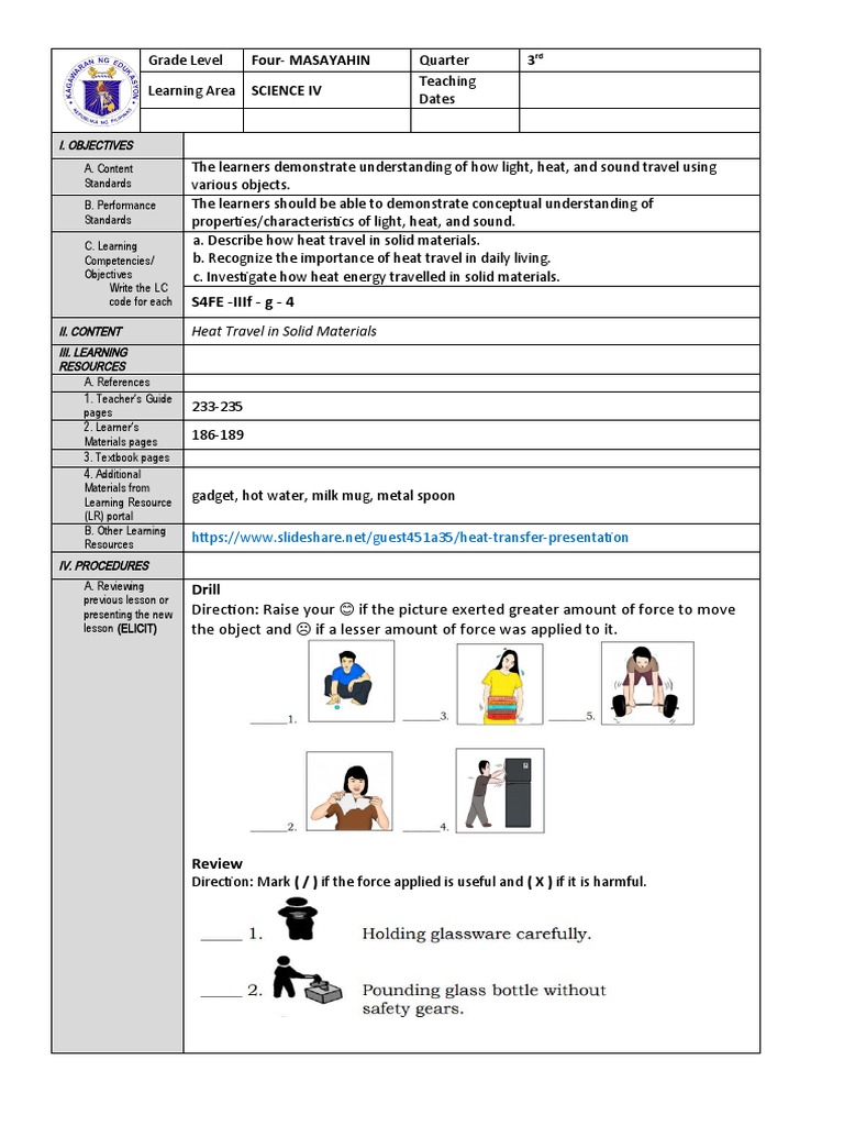 Grade 4 Science: Heat in Solids | PDF | Heat Transfer | Heat