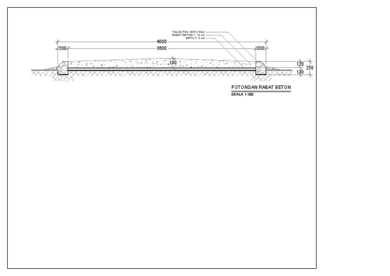 Potongan Rabat Beton-Ar-09 Potongan B-B | PDF