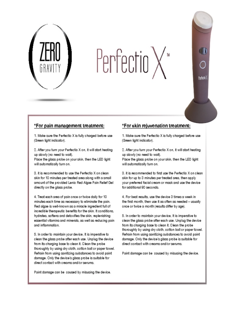 Perfectio X Usage and Maintenance Guide | PDF | Clinical Medicine