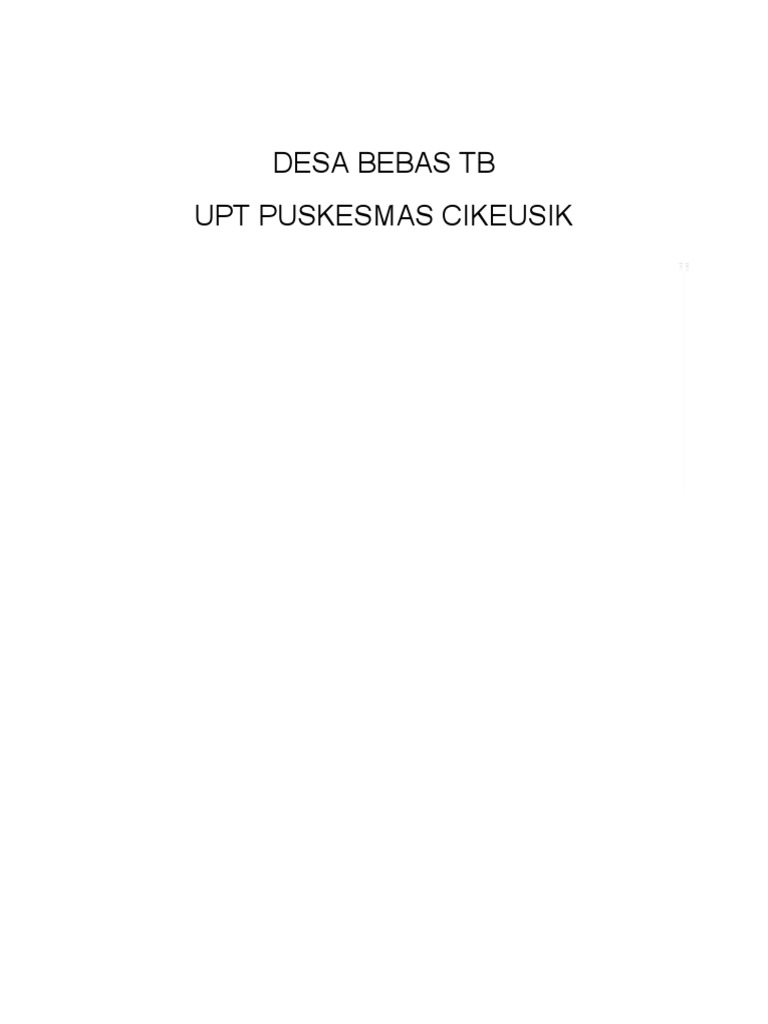 SK Desa Bebas Tuberculosis | PDF