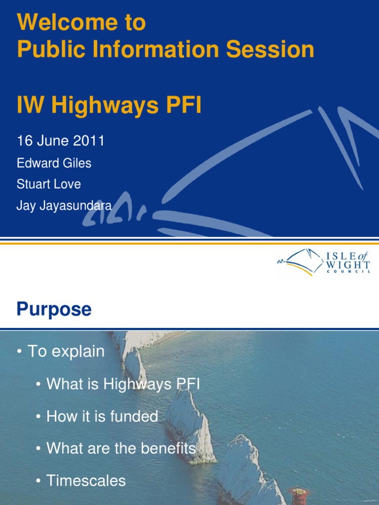 Highways PFI Public Presentation June 2011 | PDF | Stocks | Profit ...