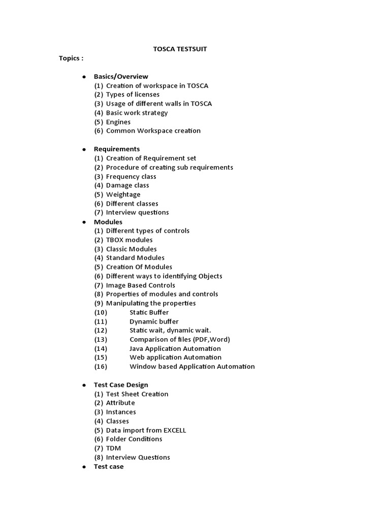 Tosca (San) Syllabus | PDF