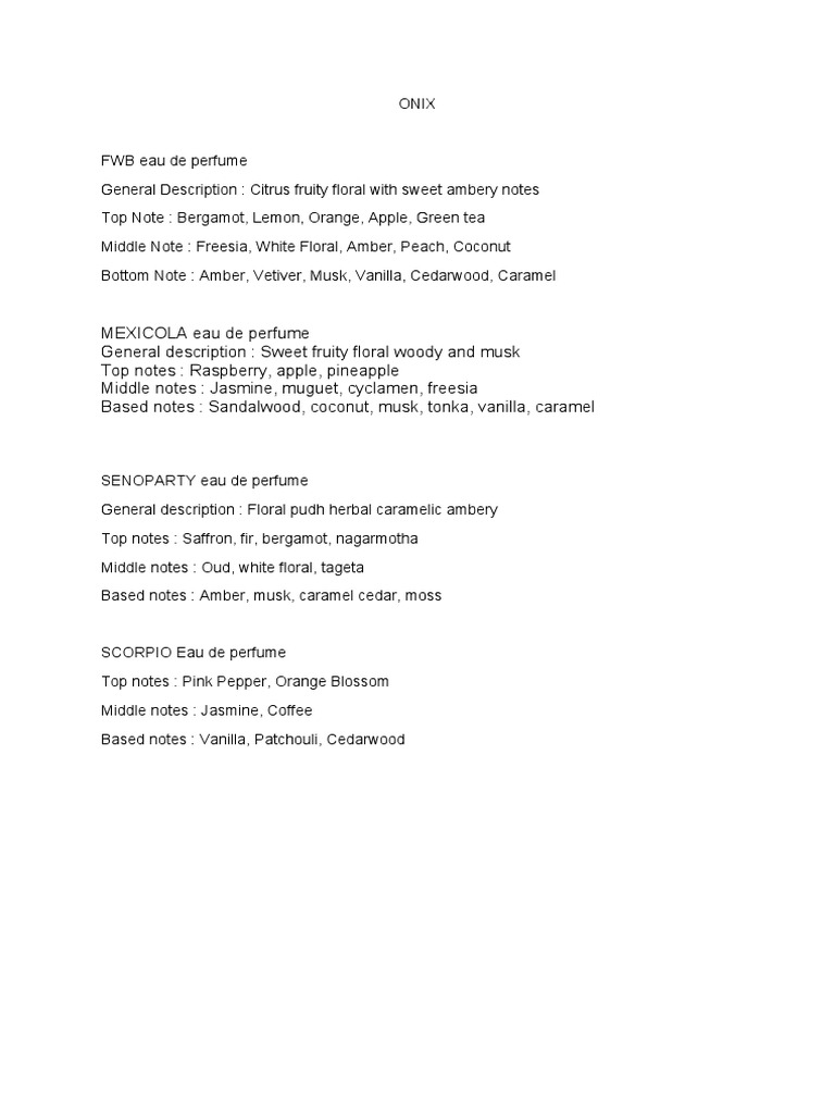 Eau de Perfume | PDF Eau de Perfume | PDF