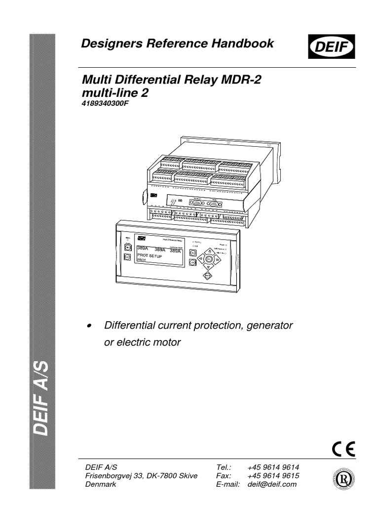Multi Differential Relay MDR-2 | PDF | Transformer | Relay