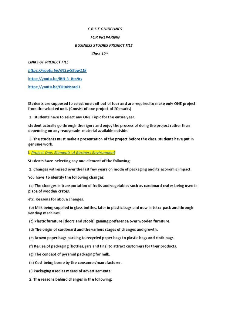project file business studies class 12th board | PDF | Packaging And ...
