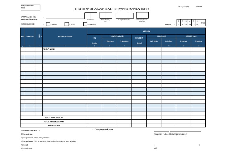 Formulir R II KB 15 | PDF
