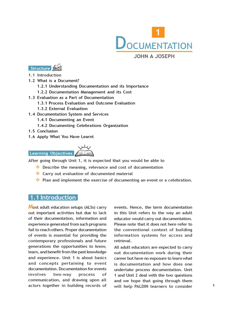 Document Documentation Basics | PDF | Evaluation | Information