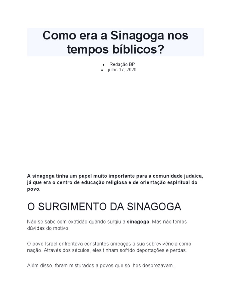 Artg 5 Sinagogas | PDF | Sinagoga | Jesus