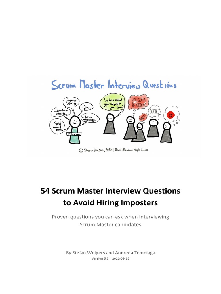 BOOK AGILE 54-Scrum-Master-Interview-Questions-v53 | PDF | Scrum ...