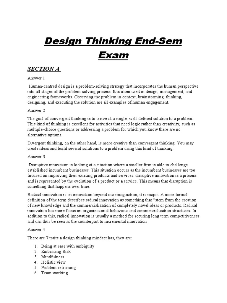 Design Thinking End Sem | PDF | Prototype | Usability