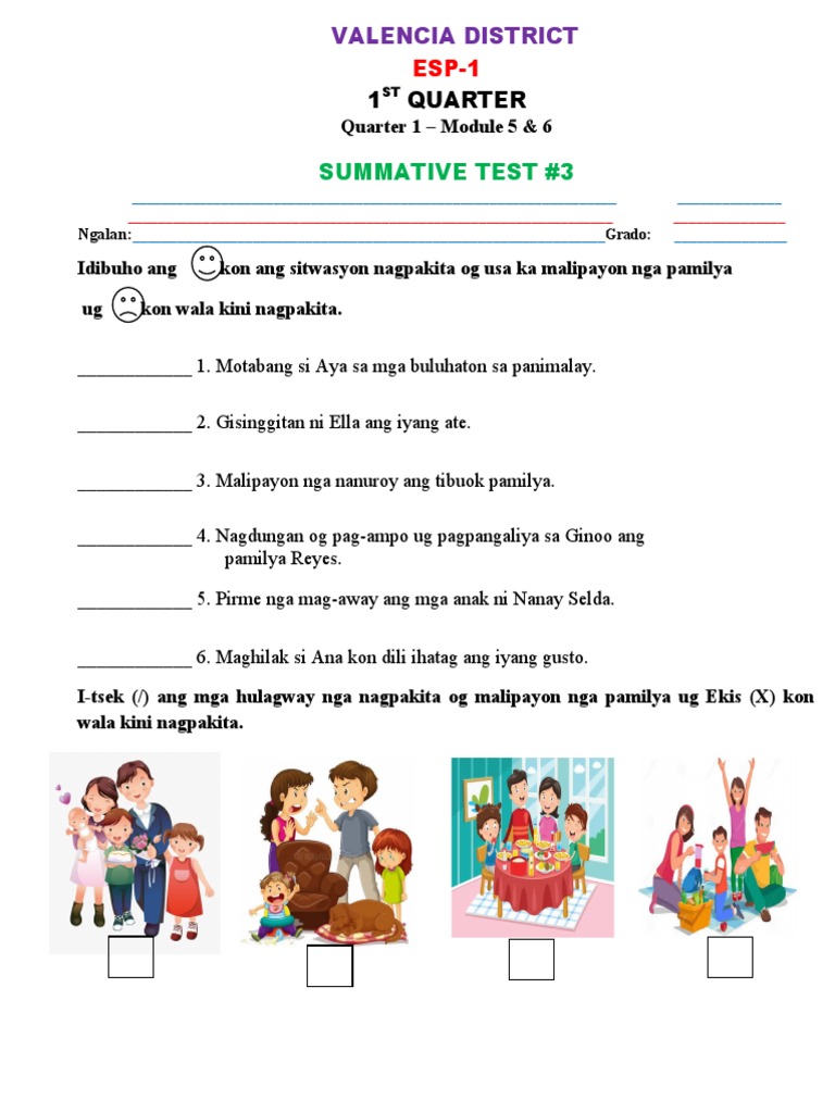 Summative Test Q3 ESP | PDF