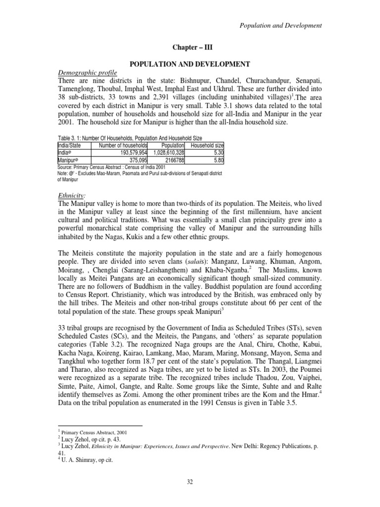 Chapter - III Population and Development | PDF | Mortality Rate ...