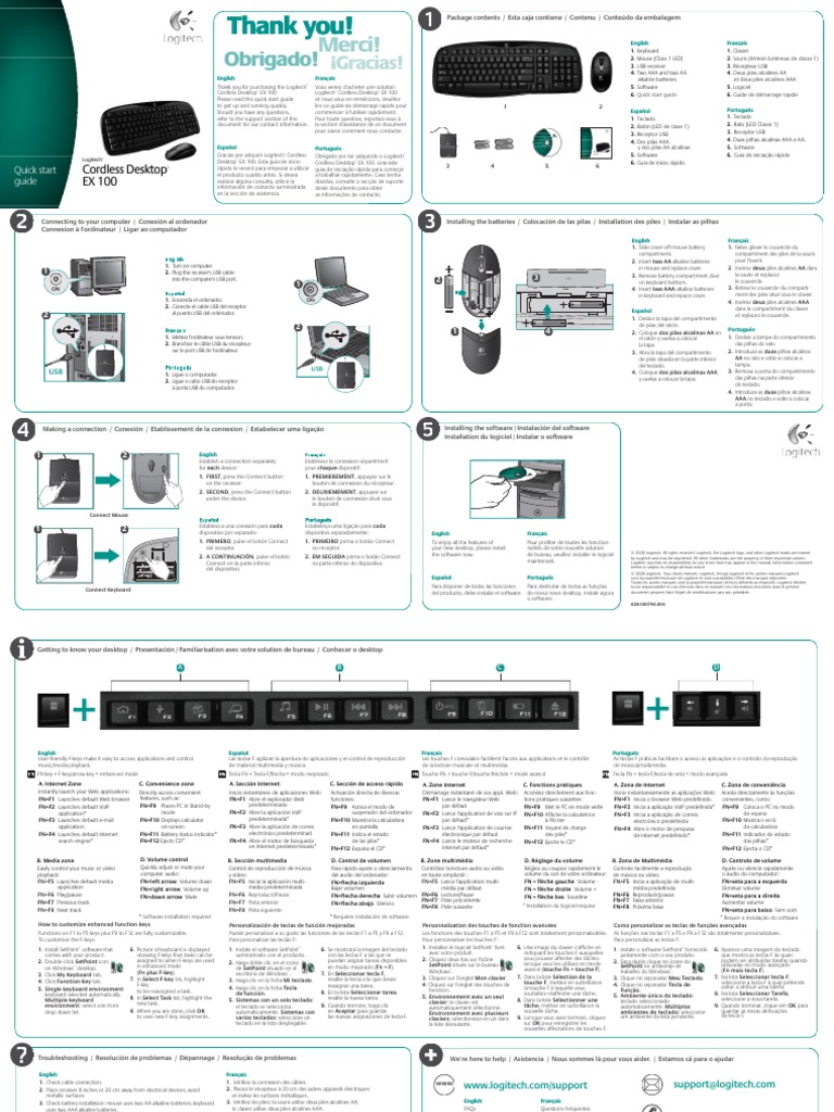 Logitech Ex 100 Quick-Start-Guide | PDF