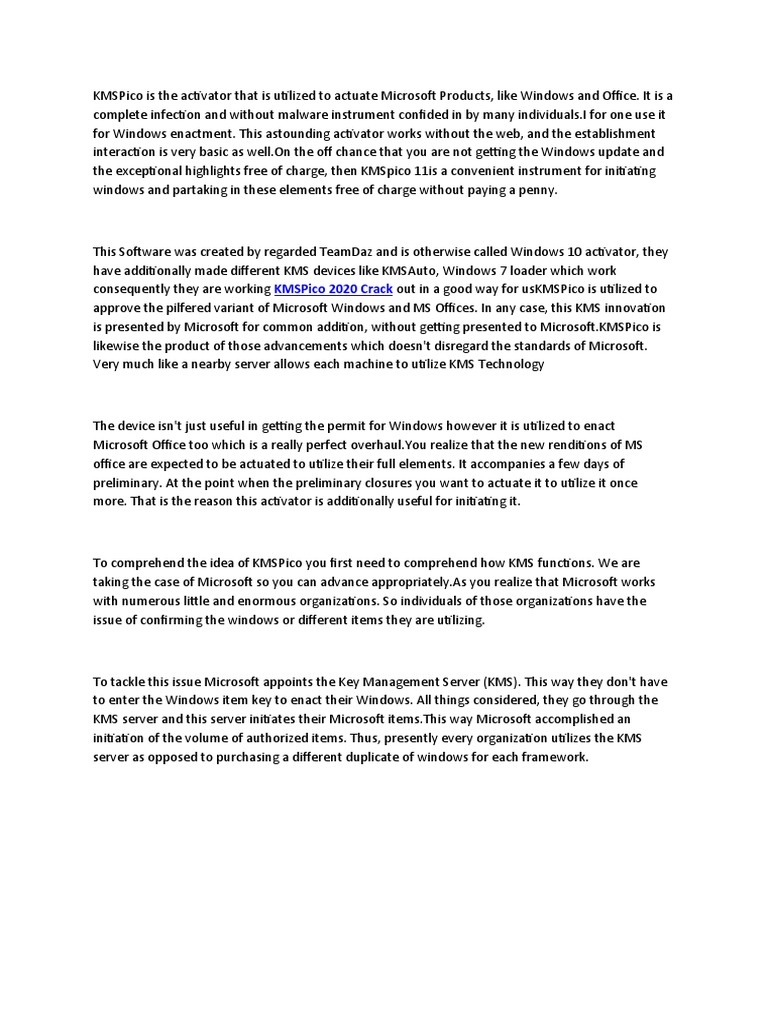 Kms Pico Activator | PDF | Microsoft Windows | Microsoft