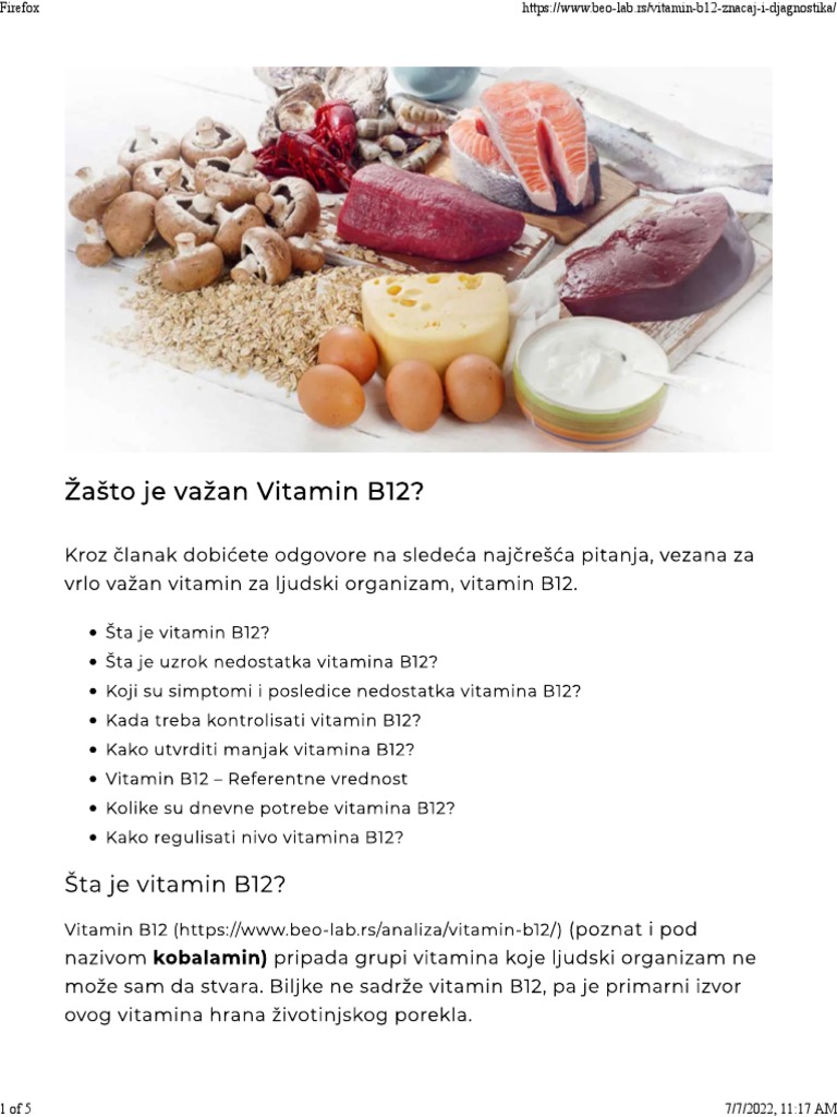 Vitamin B - v1 | PDF