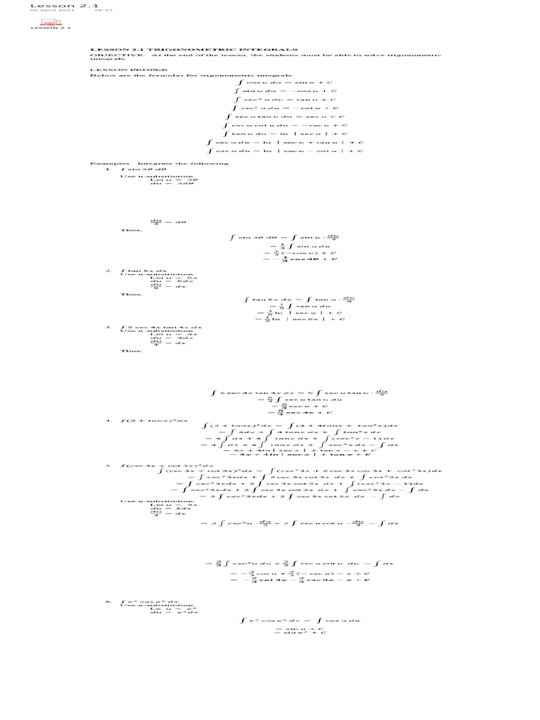 Lesson 2 1 Pdf