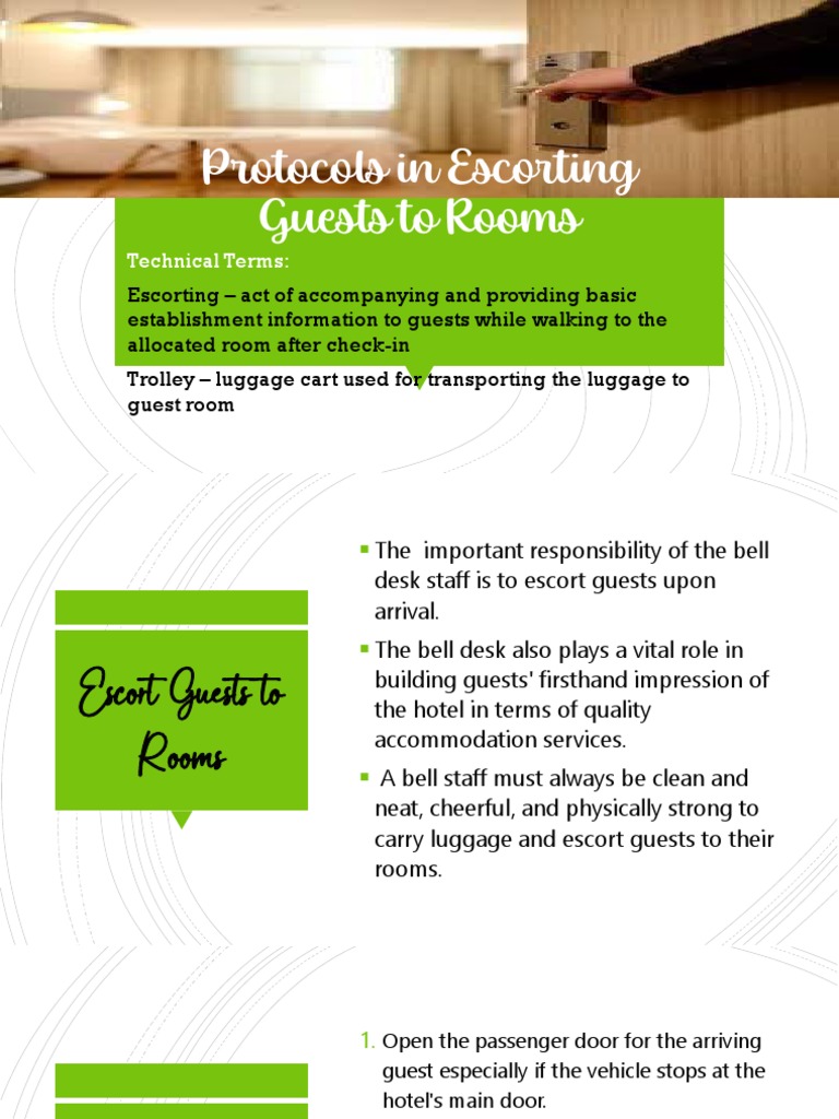 Protocols in Escorting Guests To Rooms | PDF