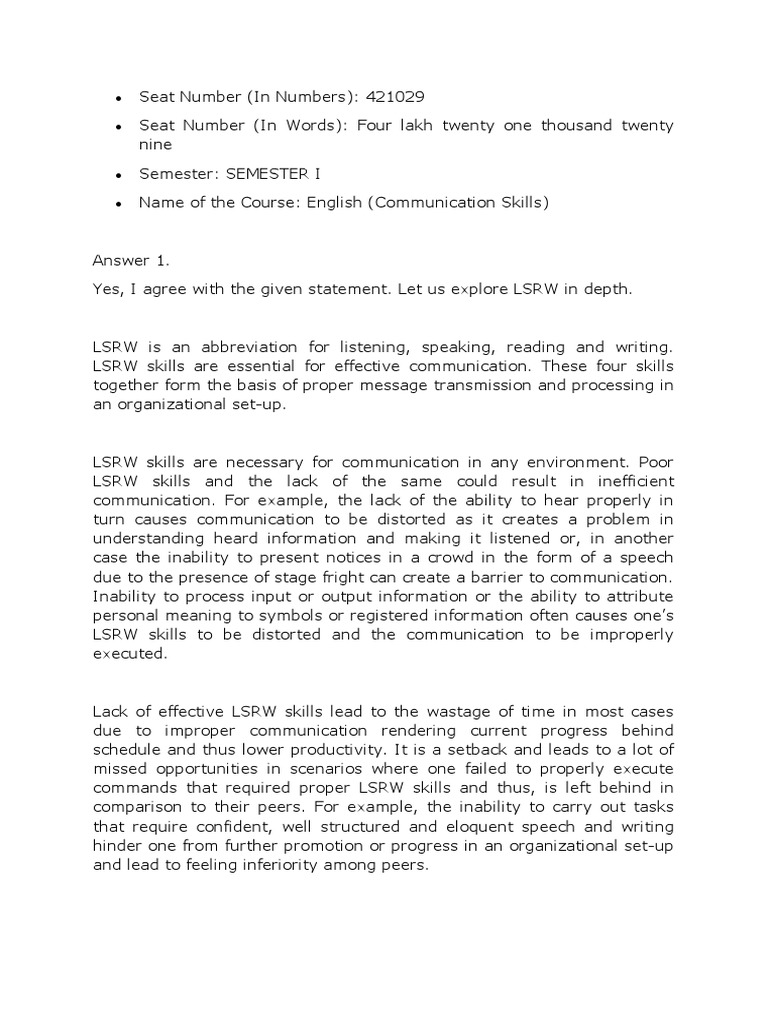 English (Communication Skills) | PDF | Communication | Nonverbal ...